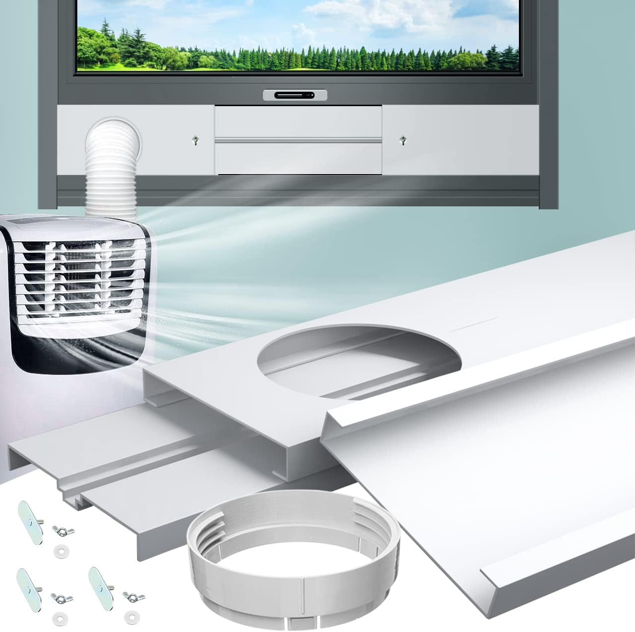 Amazon.com: gulrear Portable Air Conditioner Window Kit,Universal ...