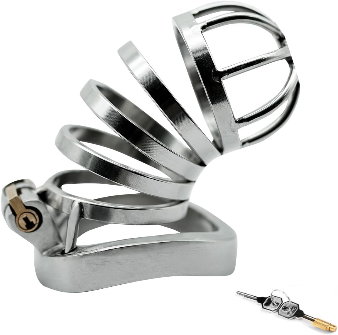SeLgurFos Metal Chastity Cage with Lock and Key Male Chastity Devices ...