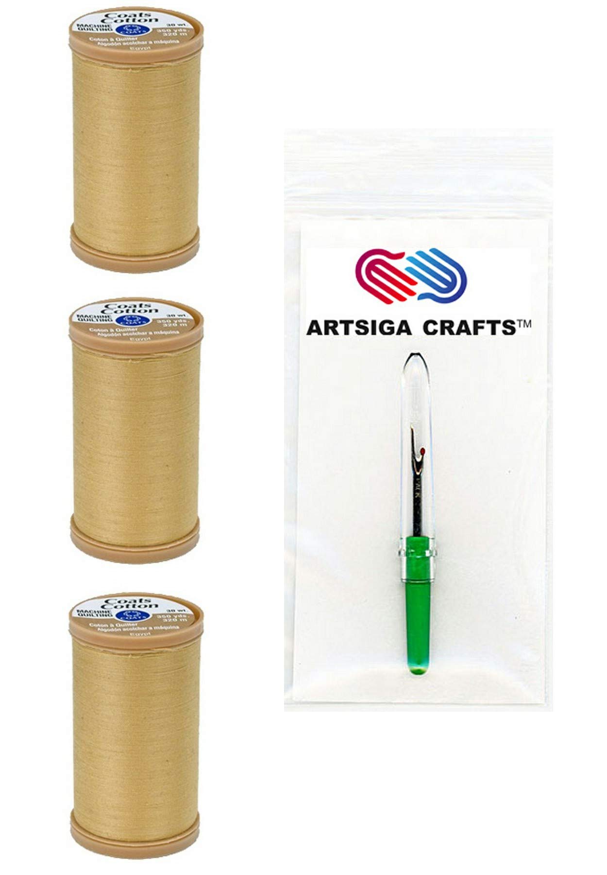 Amazon.com: Coats & Clark Sewing Thread Machine Quilting Pure Egyptian ...