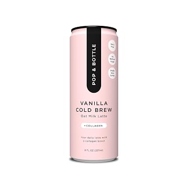 Amazon.com: POP AND BOTTLE Vanilla Oat Milk Latte with Collagen, 8 FZ ...