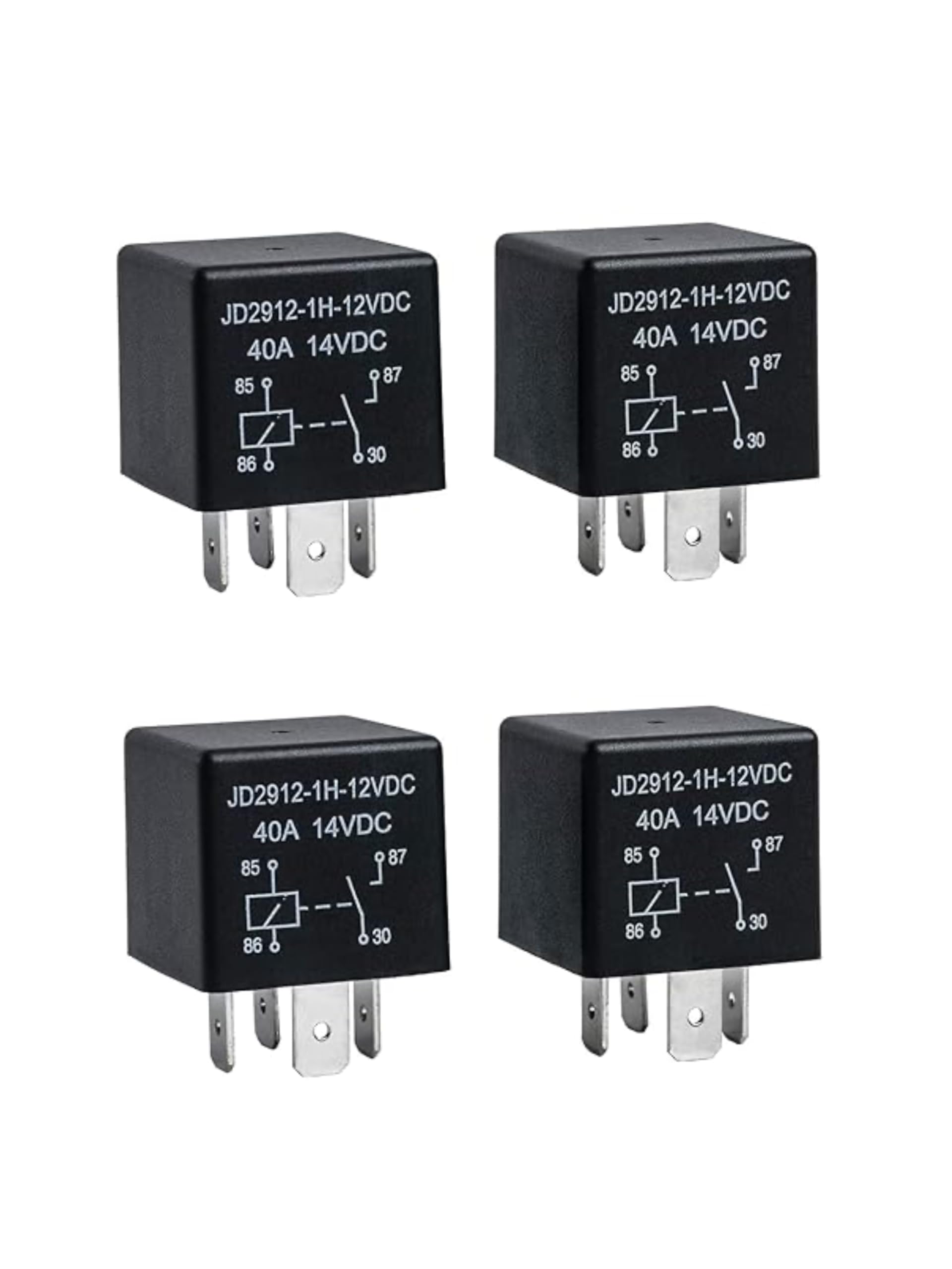 Snapklik.com : YiePhiot 4 Pack Car Relay 4 Pin 12V 40 Amp Model No ...