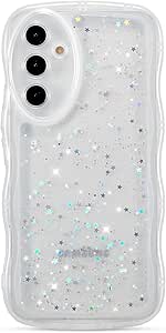Amazon.com: ZTOFERA for Samsung Galaxy A16 4G/5G Case 6.7",Cute Curly Wave Case with Star ...