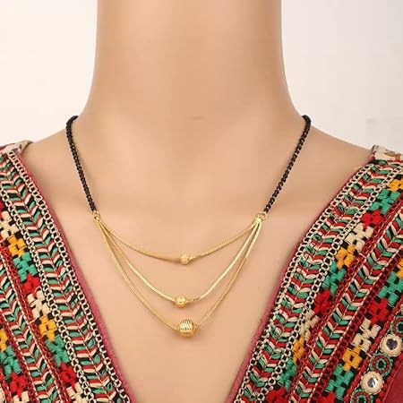 SONI DESIGNS Golden Princess Traditional Gold Plated mangalsutra (18 ...