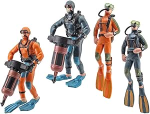 Amazon.com: FAVOMOTO Scuba Diver Figurine 4pcs Miniature Scuba Diver ...