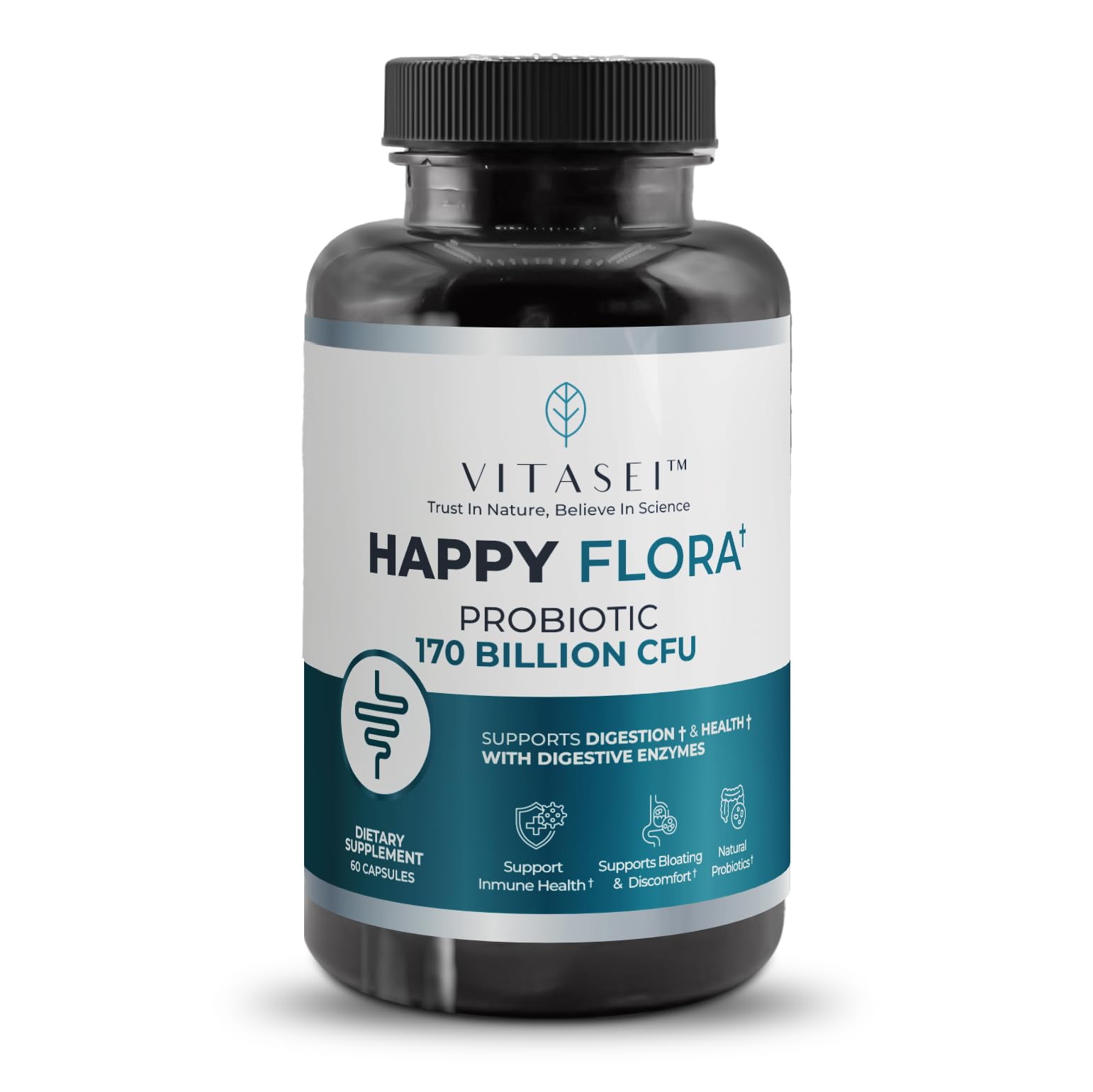 Amazon.com: VITASEI Happy Flora, Probiotic Supplement for a Healthy Gut ...