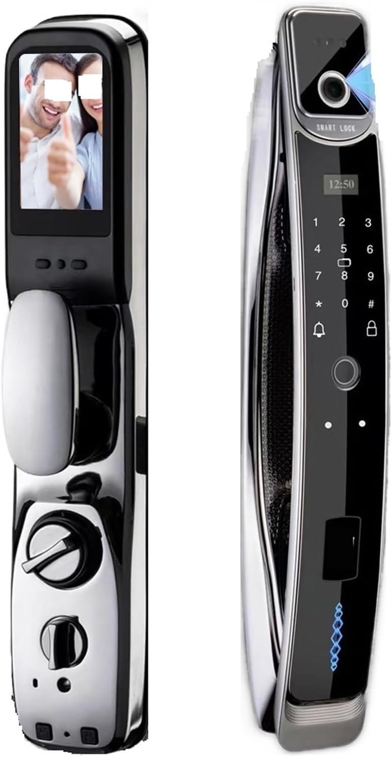 Amazon.com: 3D Face Real-time Intercom Smart Door Lock Security Face ...