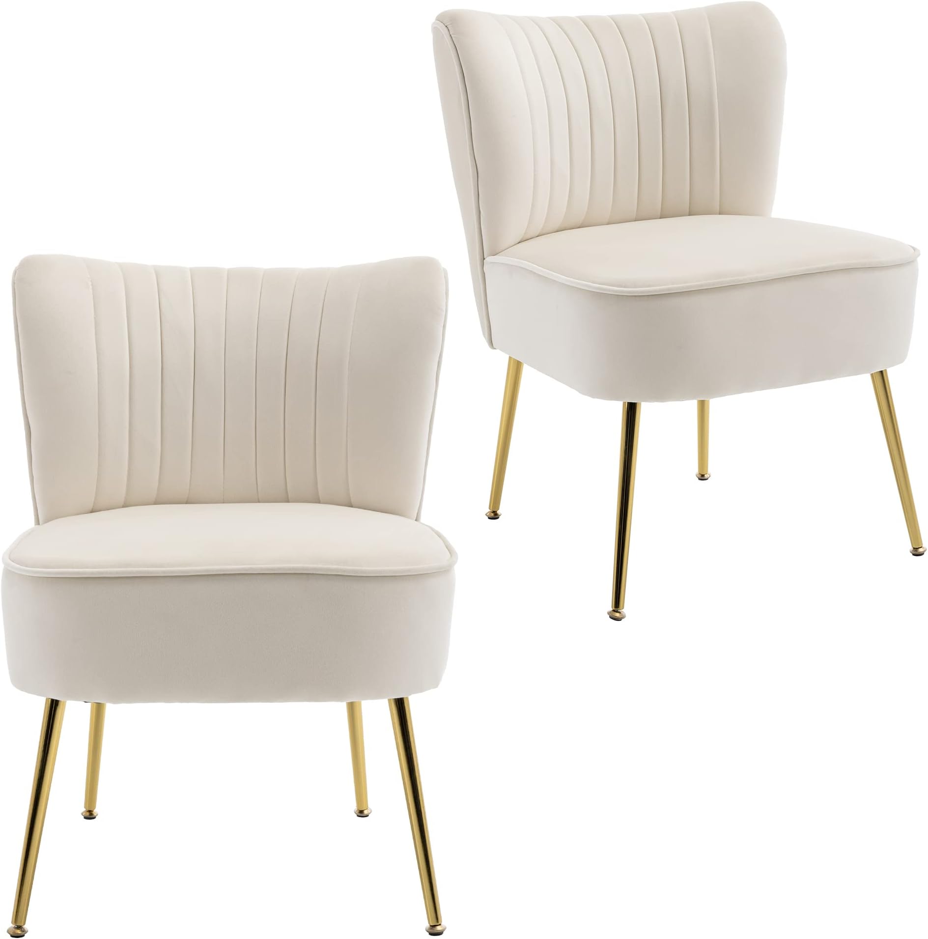 Amazon.com: Armless Accent Chairs Set of 2 for Living Room, Modern ...