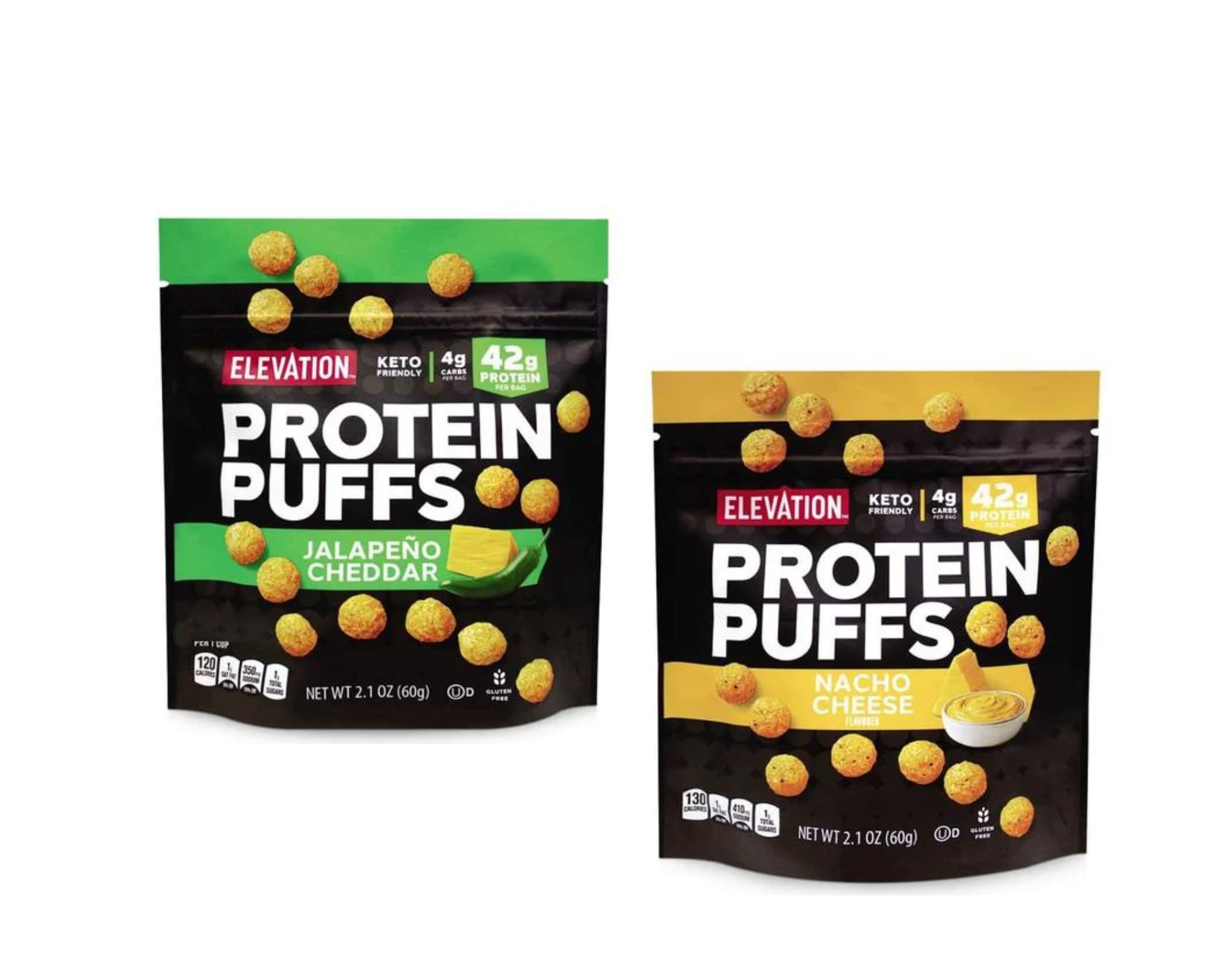 Amazon.com: Elevation Keto Friendly Protein Puffs Nacho Cheese ...