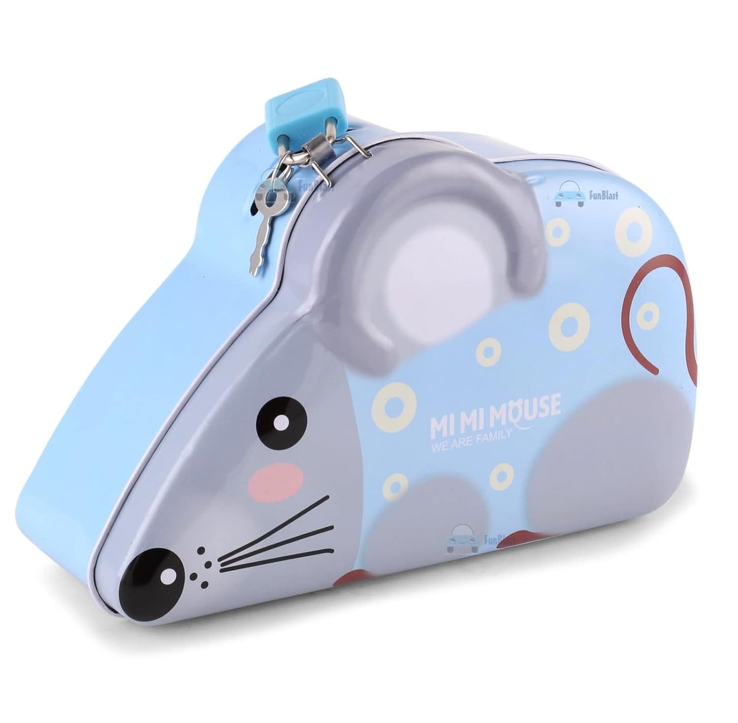 FunBlast Coin Box for Kids with Lock and Key – Cartoon Toy Money Bank ...