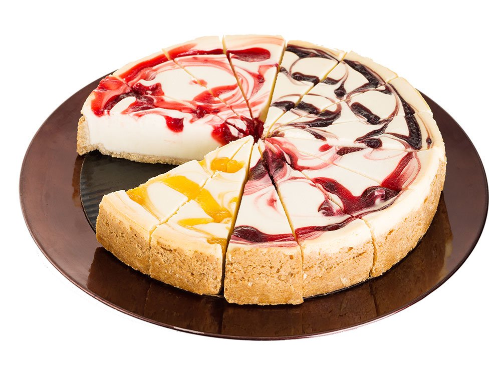 Amazon.com : Fruit Cheesecake Sampler 10" - Pre-sliced 14 pcs ...