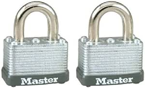 Master Lock 22T Keyed Alike Warded Padlock, 1-1/2 Inch, 2-Pack,Steel ...