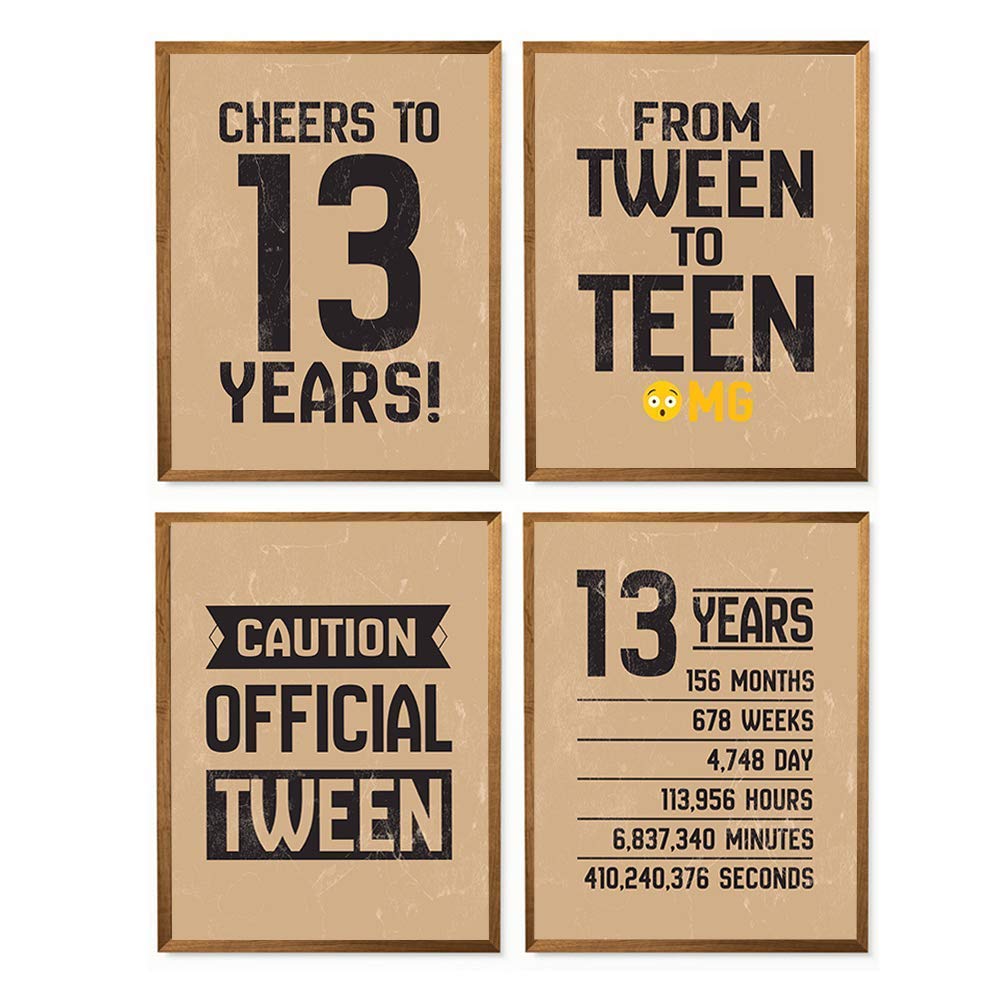 Buy 13th Birthday PRINTABLE Signs - 8" x 10" - Unframed, Printable 13th ...