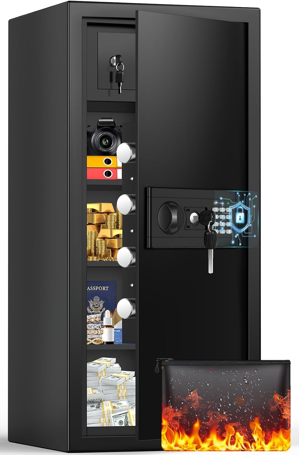 8.9 Cuft Large Fireproof Safe Box, Home Safe with Fireproof Waterproof ...