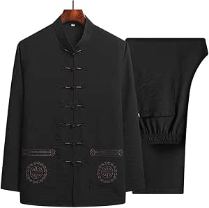 Amazon.co.jp: Cotton Linen Tang Men's Tai Chi Uniform Chinese ...
