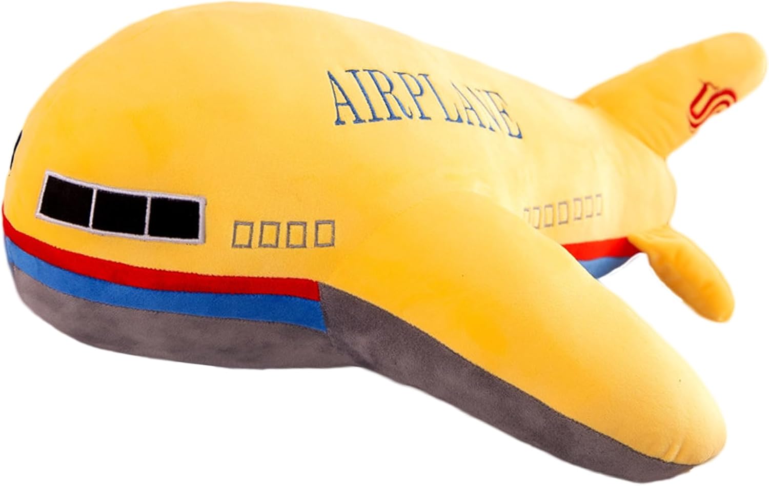 Amazon.com: zhidiloveyou 15.7" Airplane Plush Yellow Stuffed Plane Toy ...