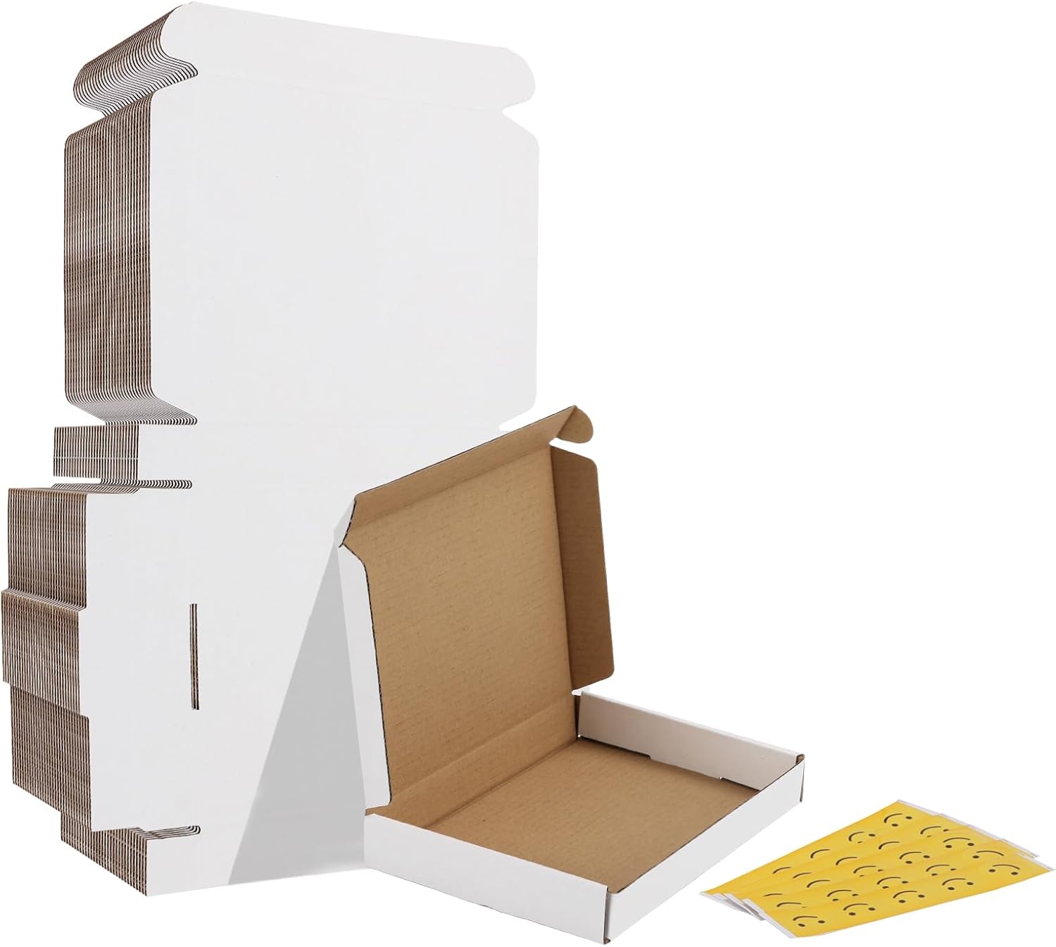 Amazon.com: HORLIMER 7x5x1 Shipping Boxes Set of 30, White Corrugated ...