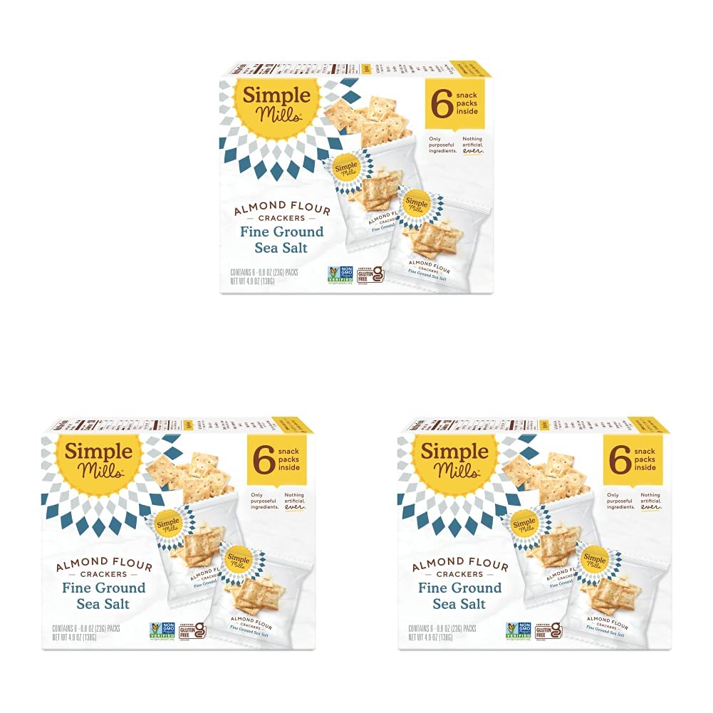 Amazon.com: Simple Mills Almond Flour Crackers, Fine Ground Sea Salt ...