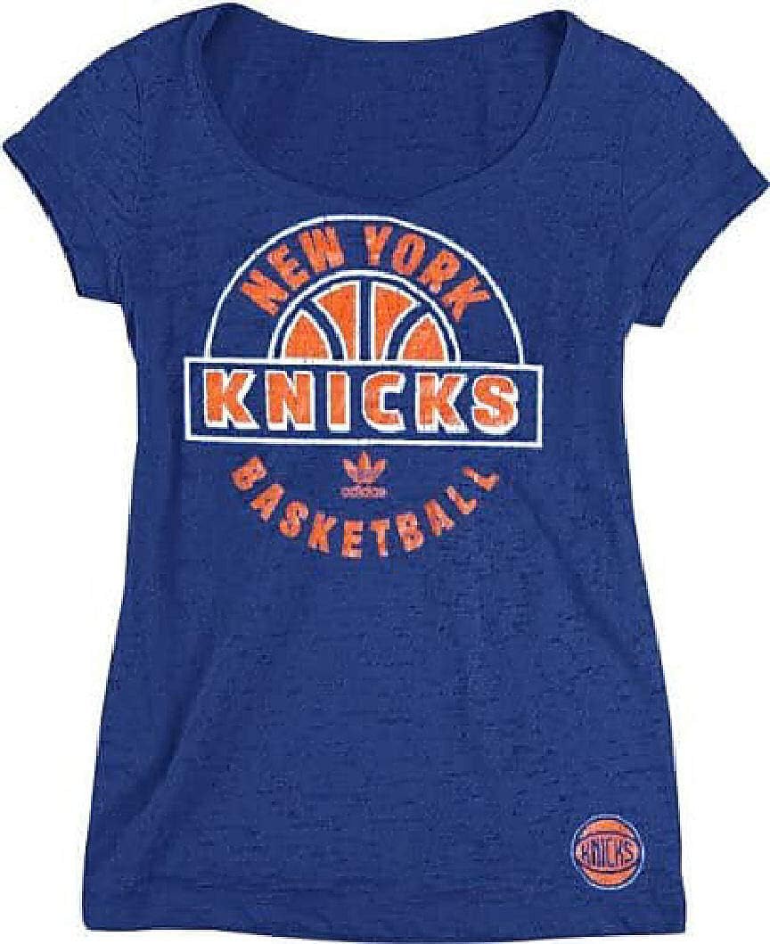 Amazon.com : adidas New York Knicks Women’s Scoop Neck Backup Tee Shirt ...