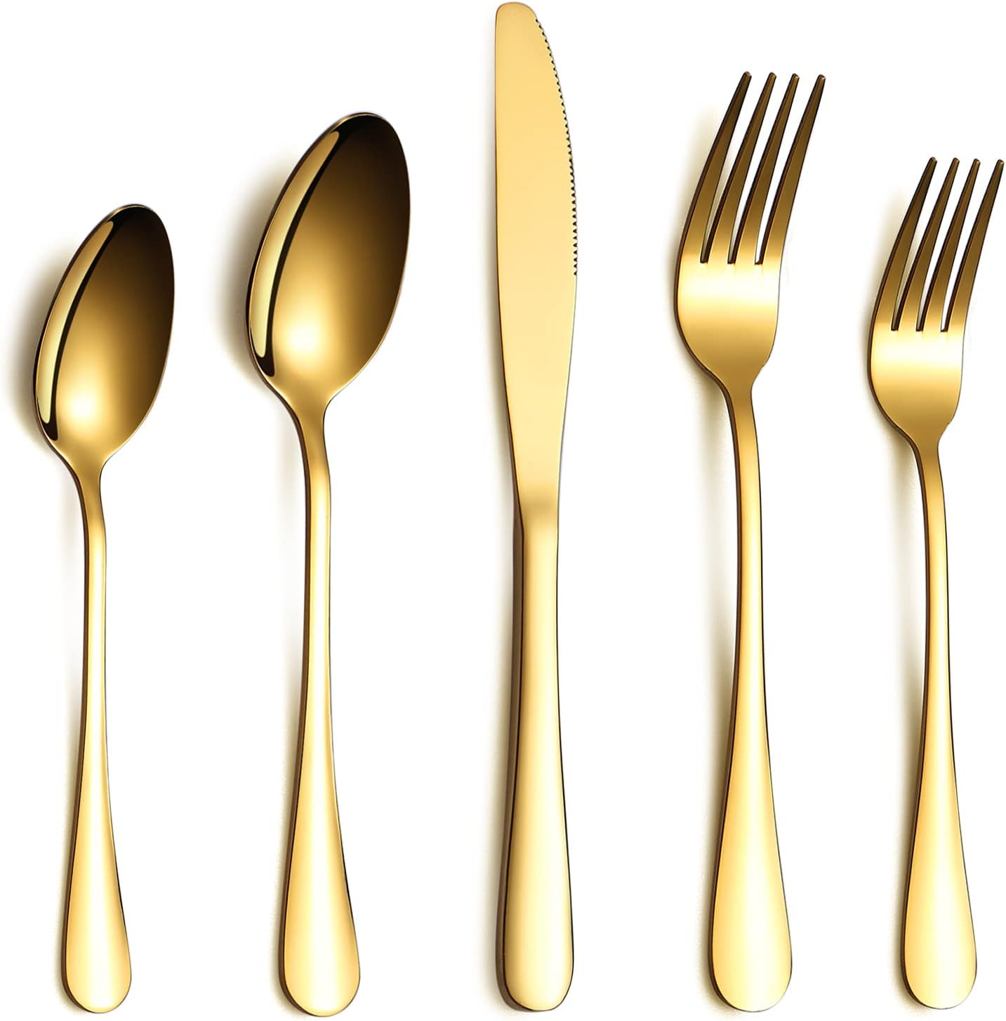 Amazon.com | Berglander Flatware Set 20 Piece, Stainless Steel With ...