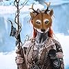 Deer's Head Mask Christmas Reindeer Mask with Antler Realistic 3d ...