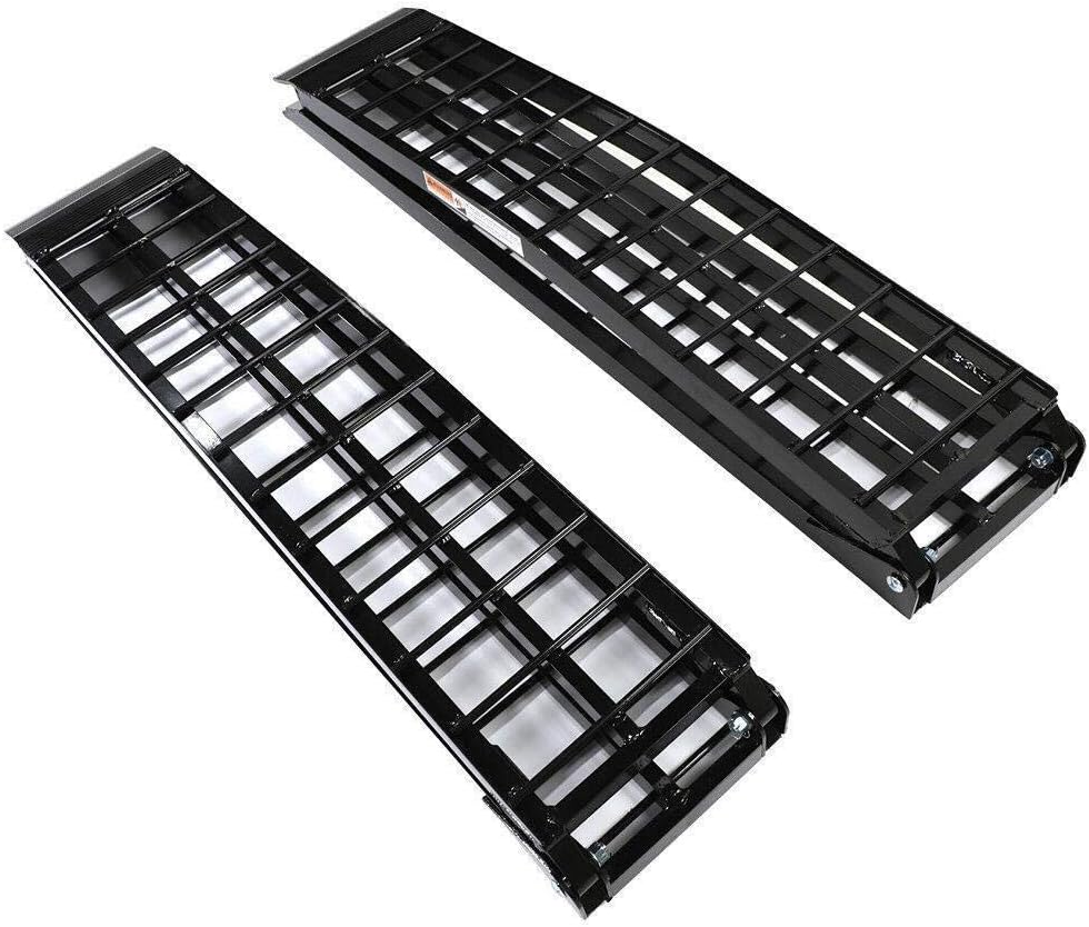 Amazon.com: JHshop 9ft Folding Aluminum Loading Truck Ramps (2 pc Set ...