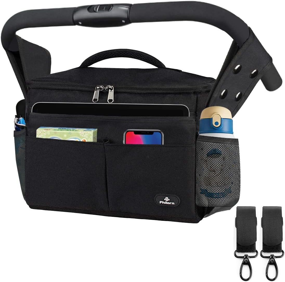 Amazon.com : PHILORN Baby Stroller Organizer with Insulated Cup Holders ...