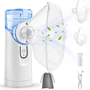 Gindoly Portable Inhaler Nebulizer Set with Mouthpiece and Mask, Quiet ...