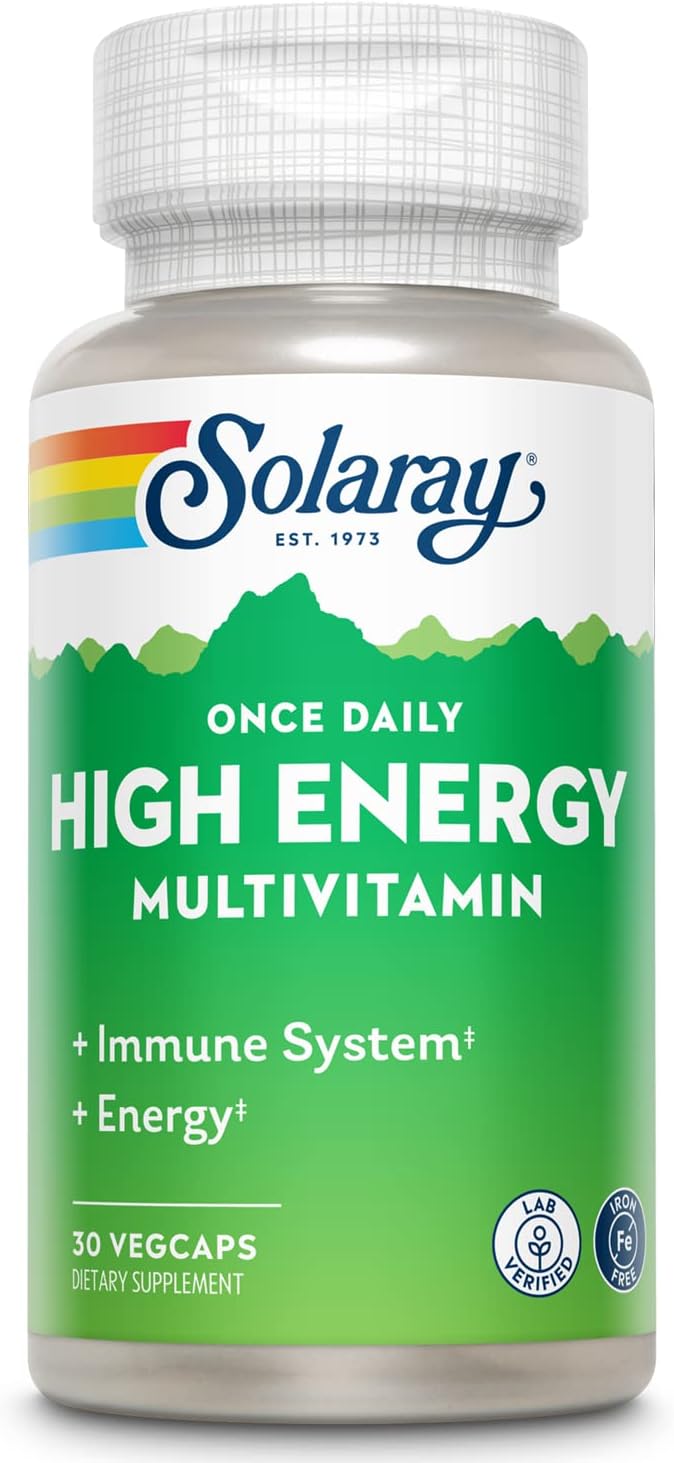 Amazon.com: Solaray Once Daily High Energy Multivitamin, Iron Free ...