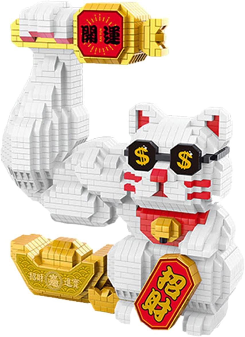 Amazon.com: Elegrafy Large Strong Muscular Arm Beckoning Fortune Cat ...