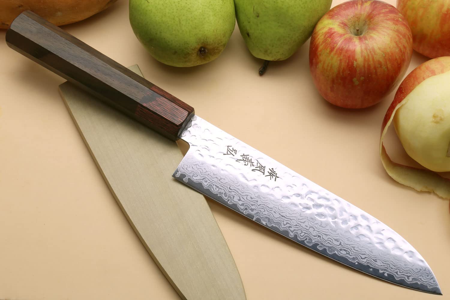 Snapklik.com : Yoshihiro VG-10 46 Layers Hammered Damascus Santoku ...