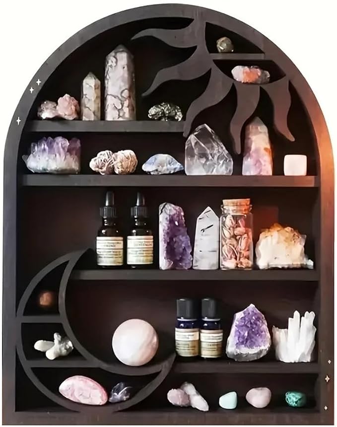 Inkoby Wood Storage Shelf - Stylish and Practical Wall Shelf, Crescent ...