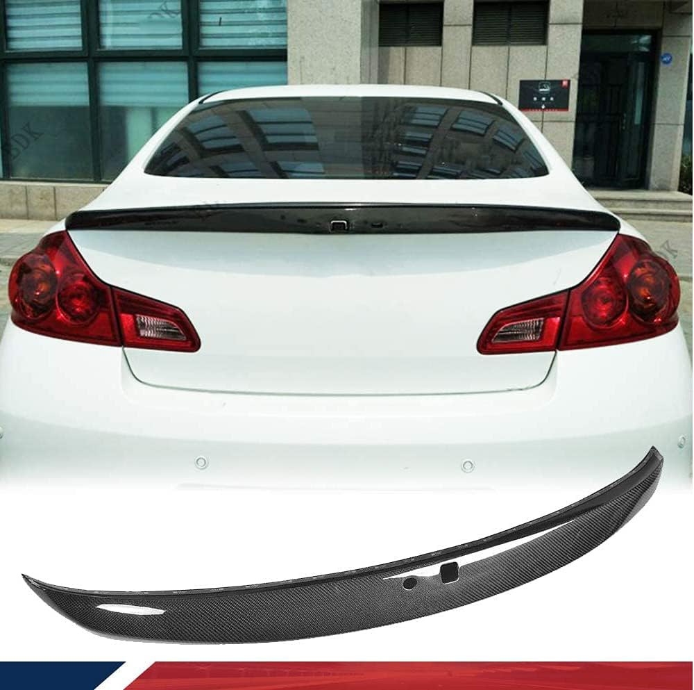 Amazon.com: Carbon Fiber Rear Spoiler Fits for Infiniti G25 G35 G37 Q40 ...