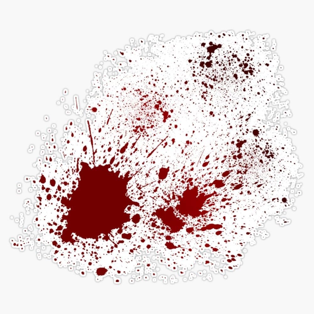 Amazon.com - Blood-Splatter Bumper Sticker Vinyl Decal 5"