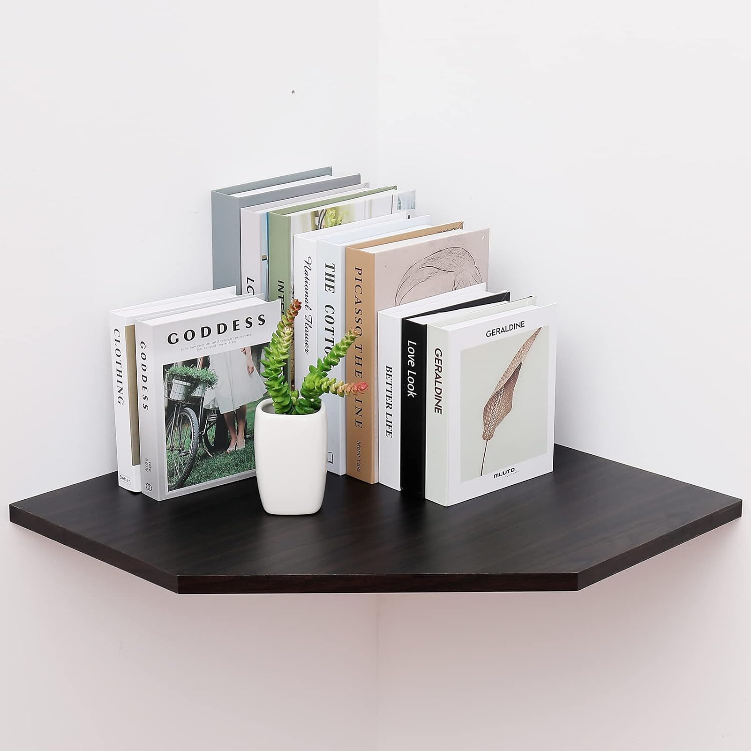 Amazon.com: JOLLYMER 20-Inch Corner Floating Shelf, Pentagon Wall ...