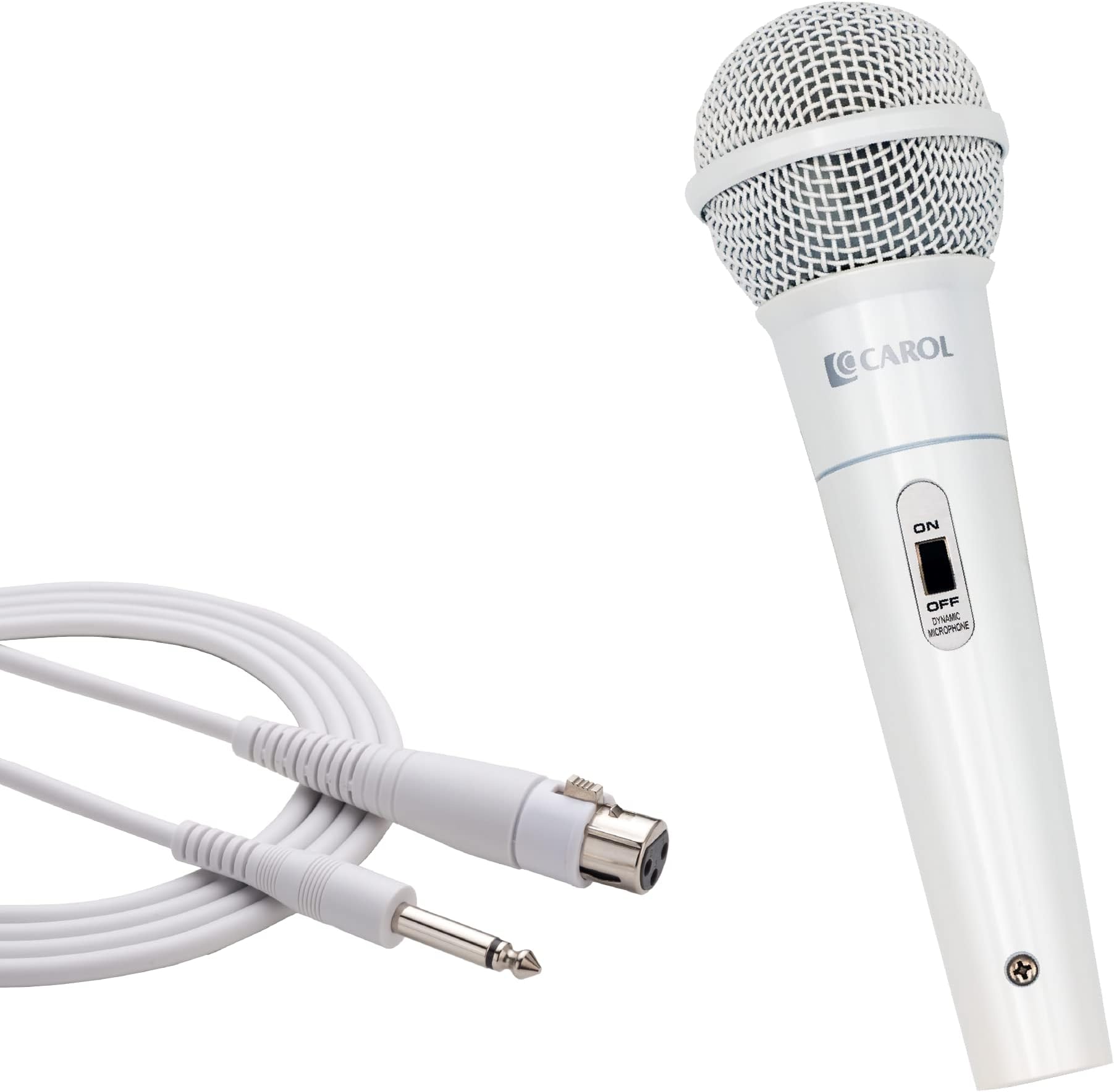 Amazon.com: Audio 2000s APM1068 White Dynamic Vocal Microphone with On ...