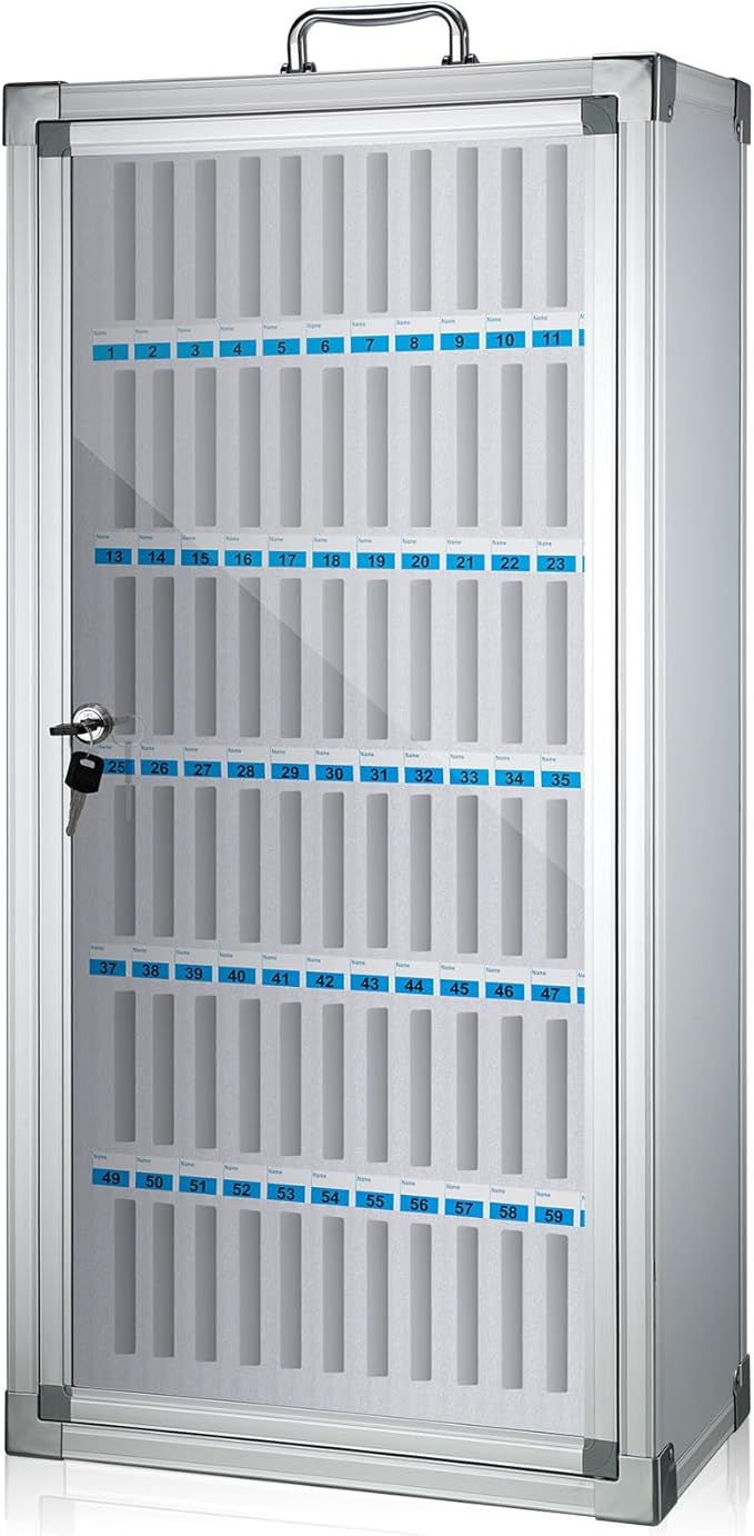 Amazon.com : Amylove 72 Slots Cell Phone Locker Cabinet Aluminum Alloy ...