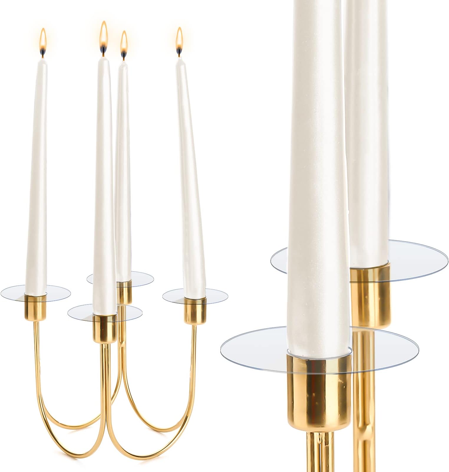 Amazon.com: 5-Pack Candle Rings for 22mm Taper Candle Reinforced Glass ...