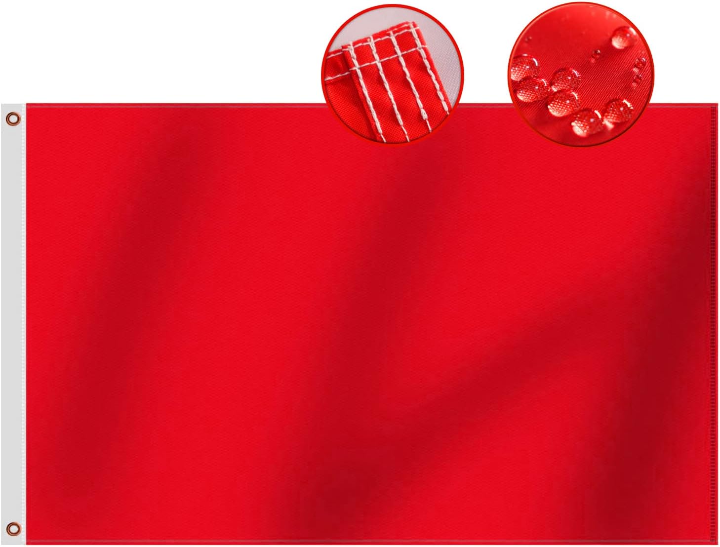 Amazon.com : Heavy Duty Solid Red Flag 3x5 Ft, Longest Lasting Oxford ...