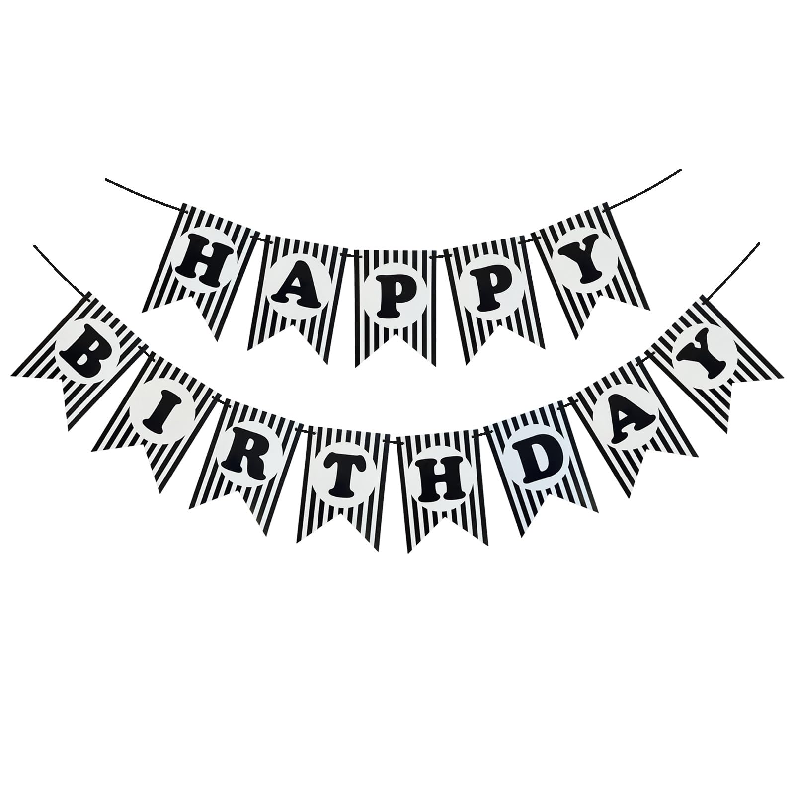 Happy Birthday Banner Black And White Clip Art