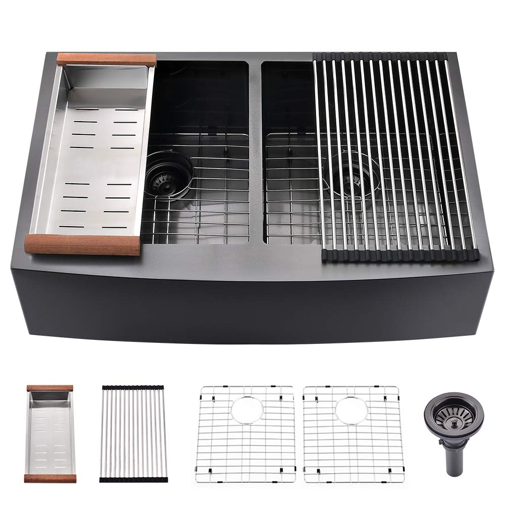 Black Stainless Farmhouse Sinknull