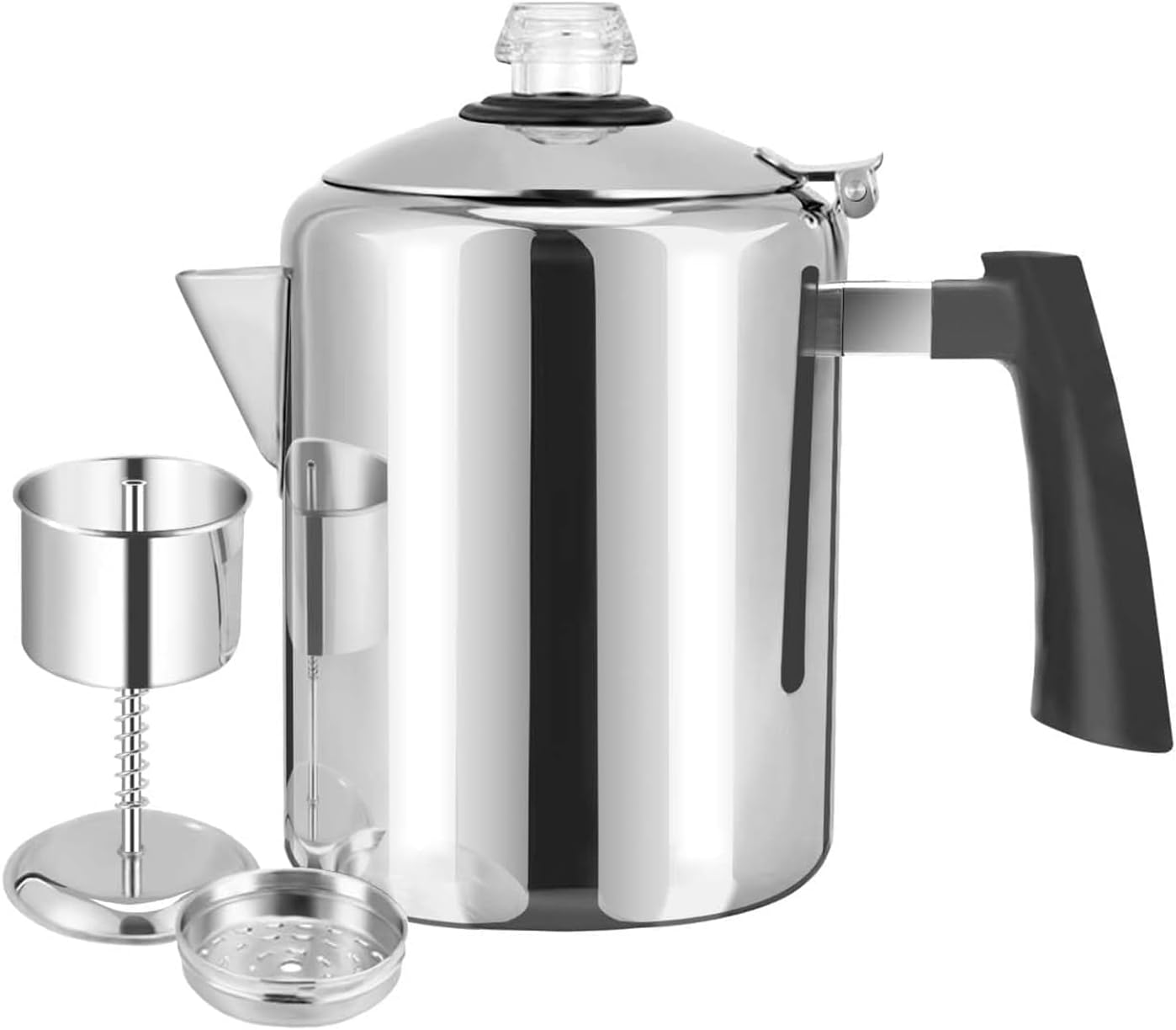 Percolator Coffee Pot,304 Stainless Steel Coffee Percolator for Camping ...