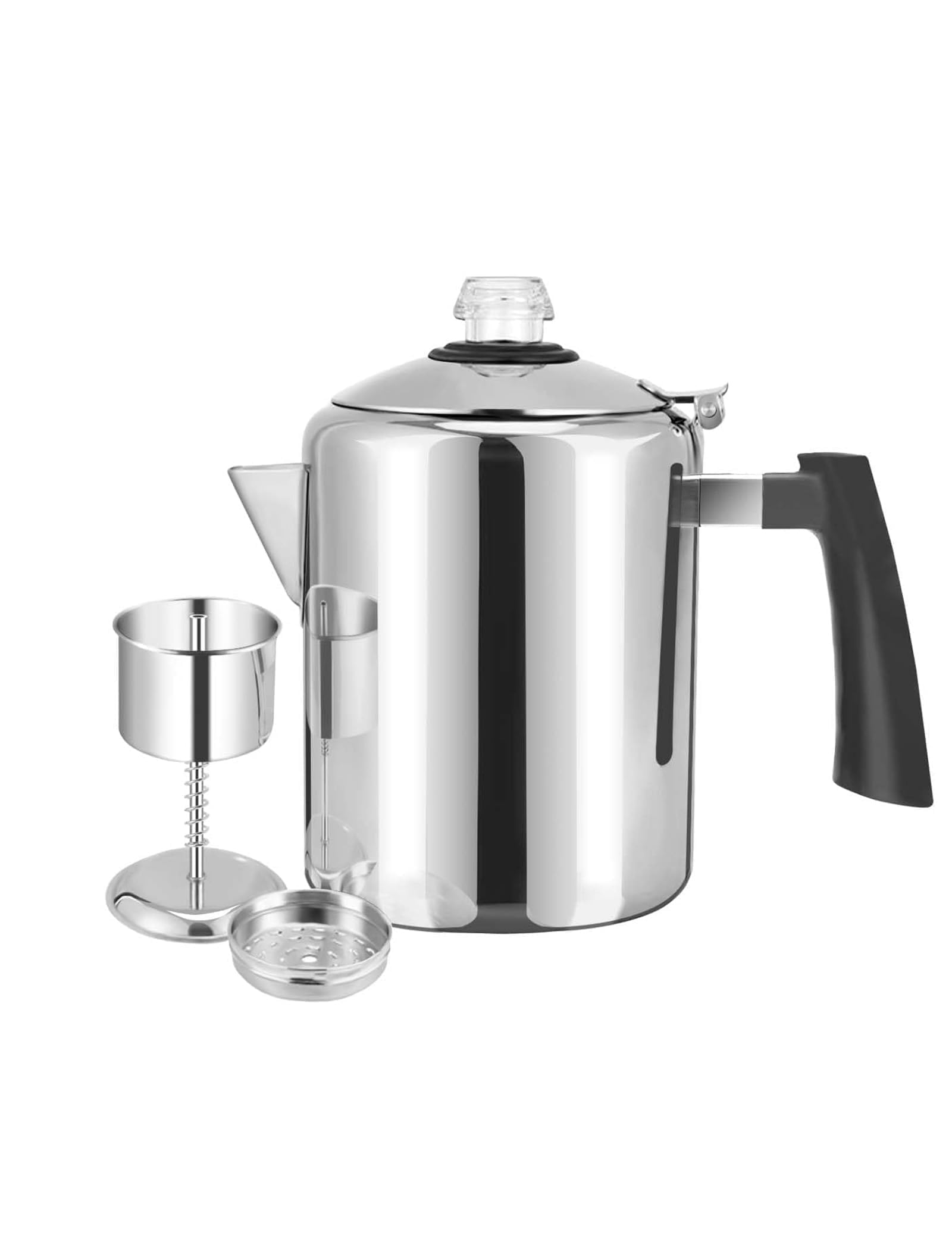 Percolator Coffee Pot,304 Stainless Steel Coffee Percolator for Camping ...