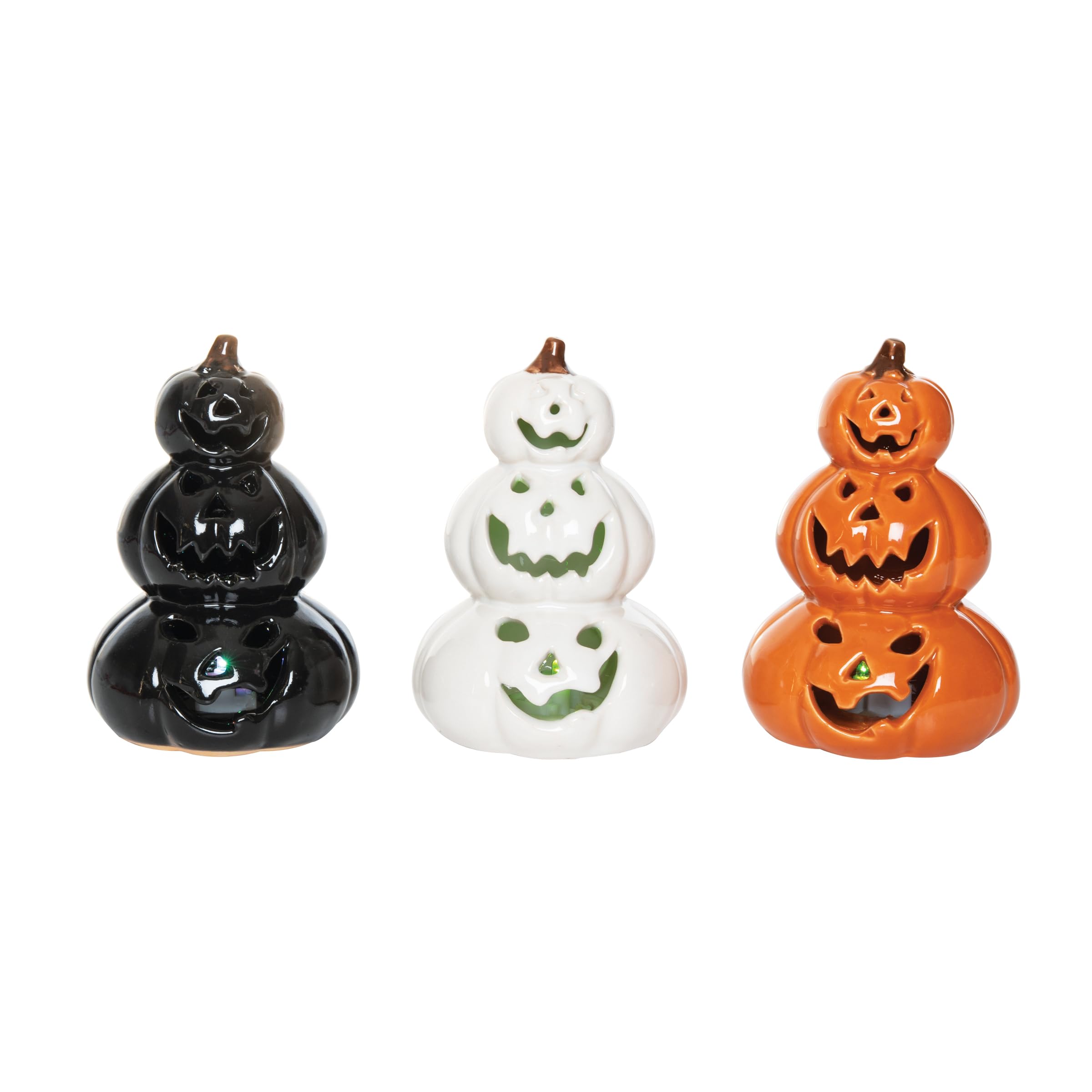 Amazon.com: GALLERIE II Triple Pumpkins Stack W/LED Figurine ...