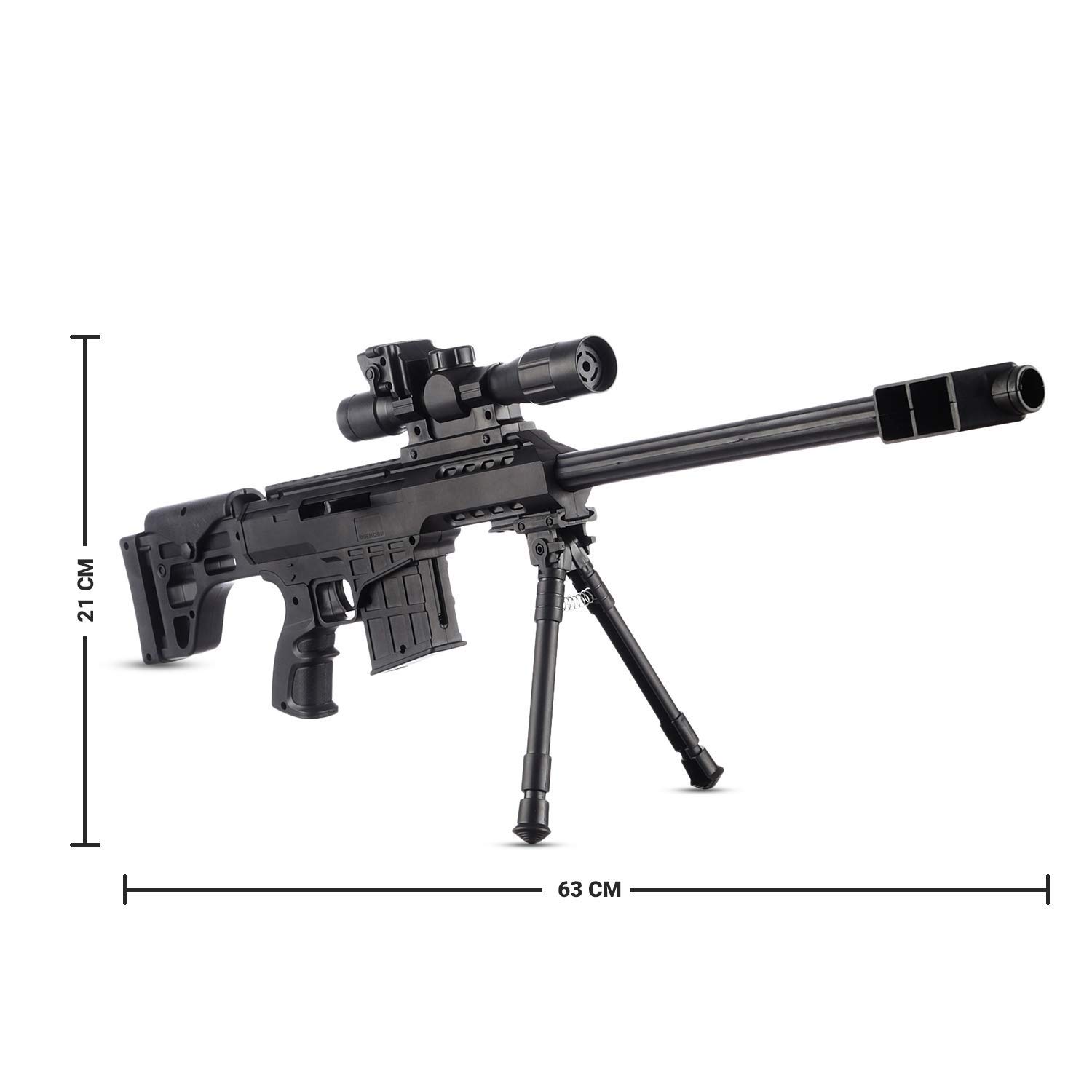 IndusBay® PUBG Sniper Toy Gun 24 Inches Long Gun with 1000 Plastic ...