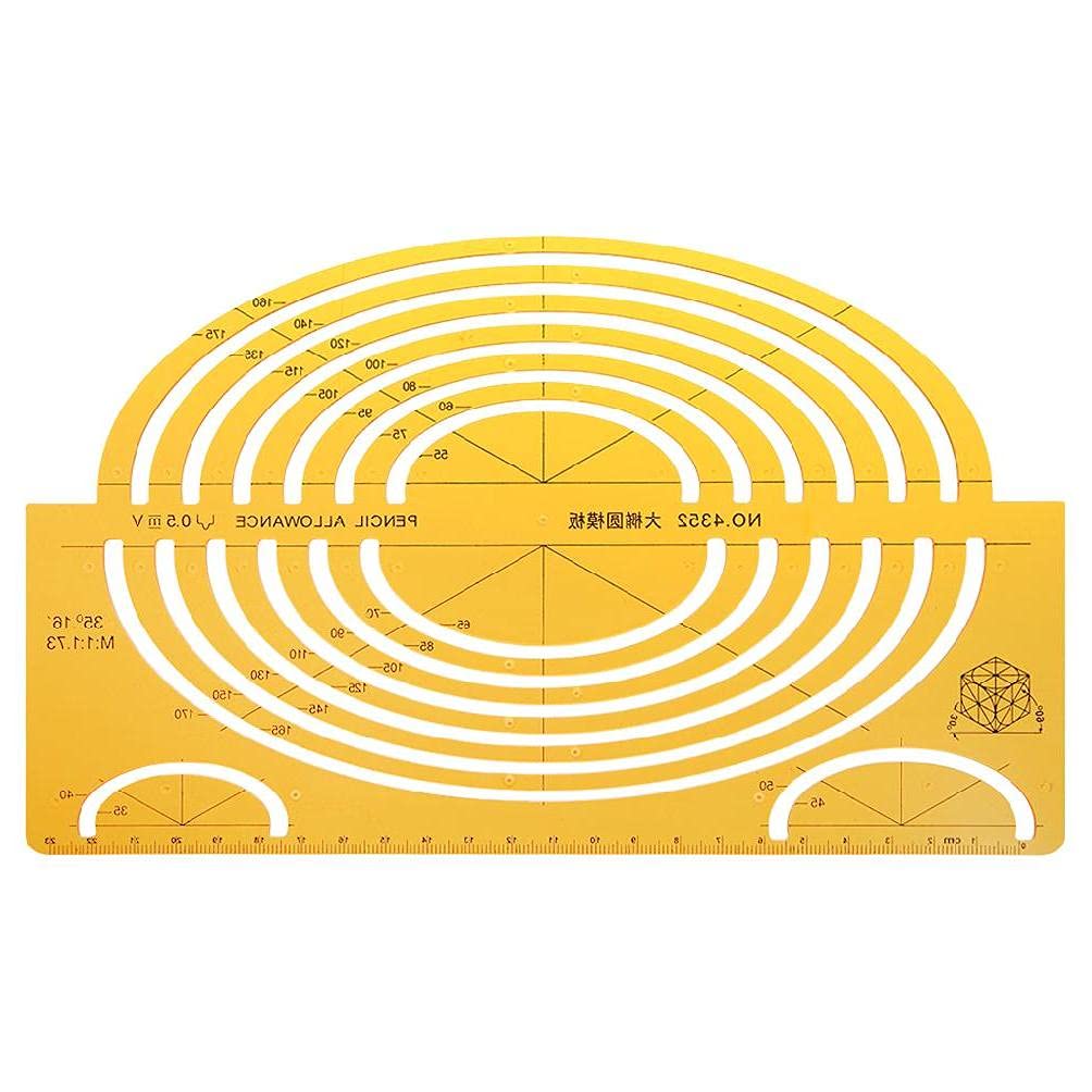 Buy Rcevbocc Plastic Measuring Ruler, Resin Ellipses Design Templates ...
