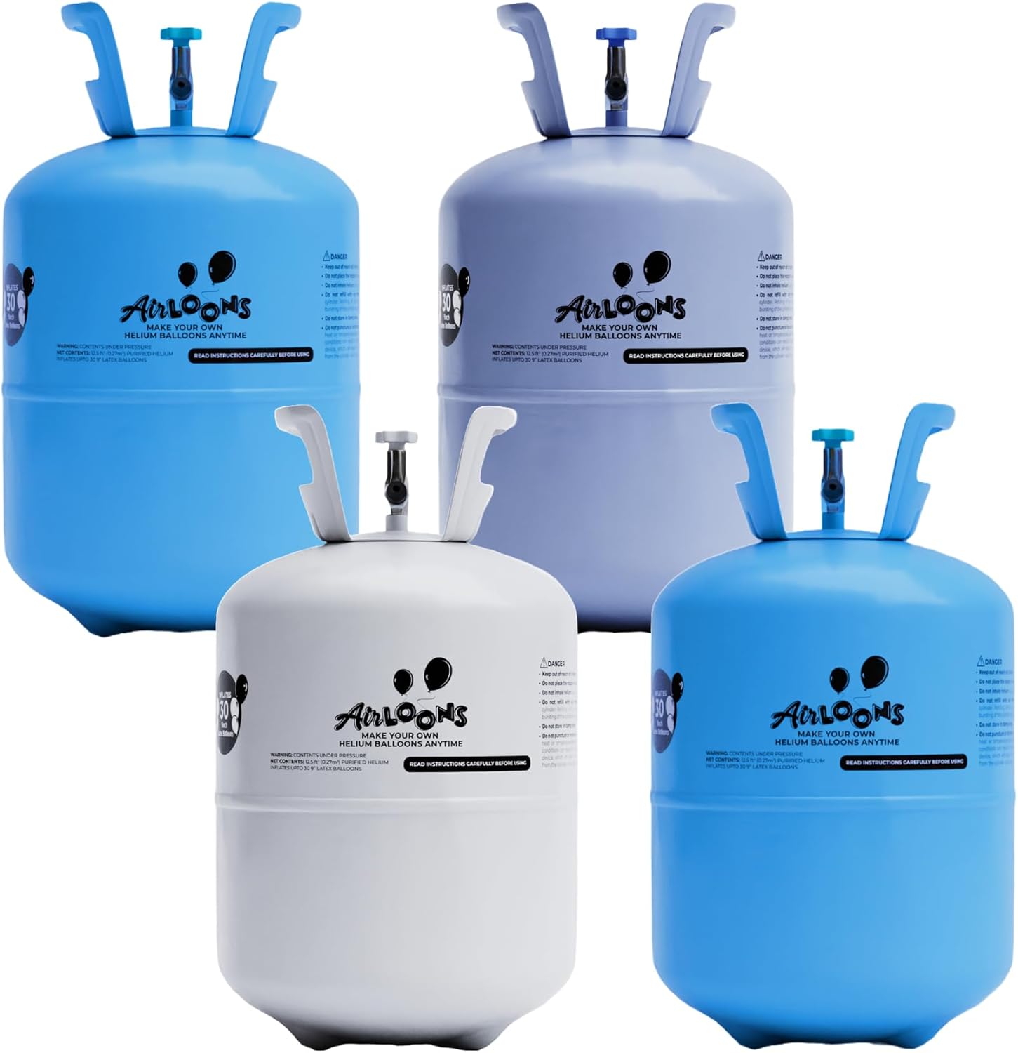 Amazon.com: Airloons Portable Helium Balloon Kit - 4 Disposable Helium ...