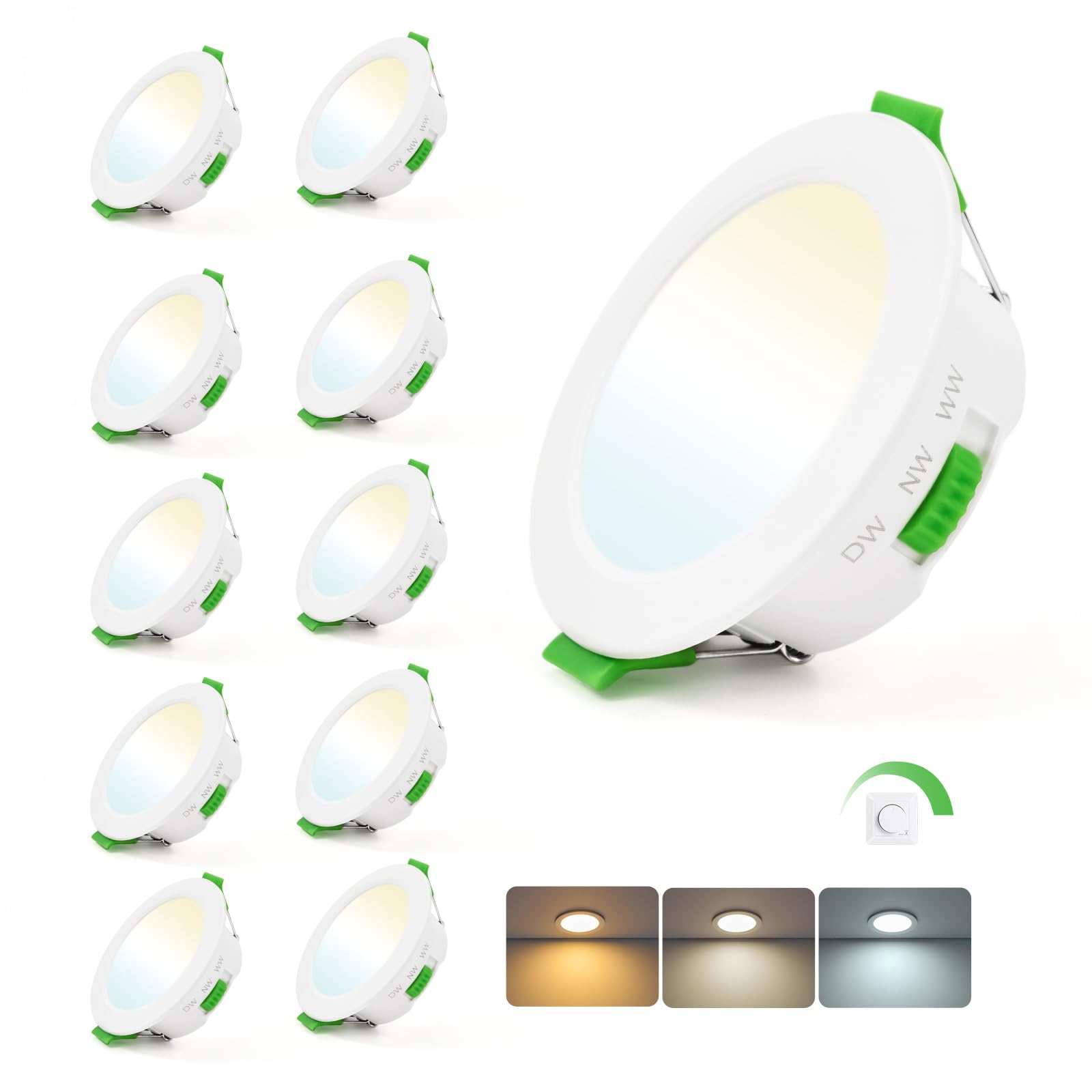Bathroom Ceiling Light Downlights For Ceiling 68mm Dimmable Ultra Slim ...