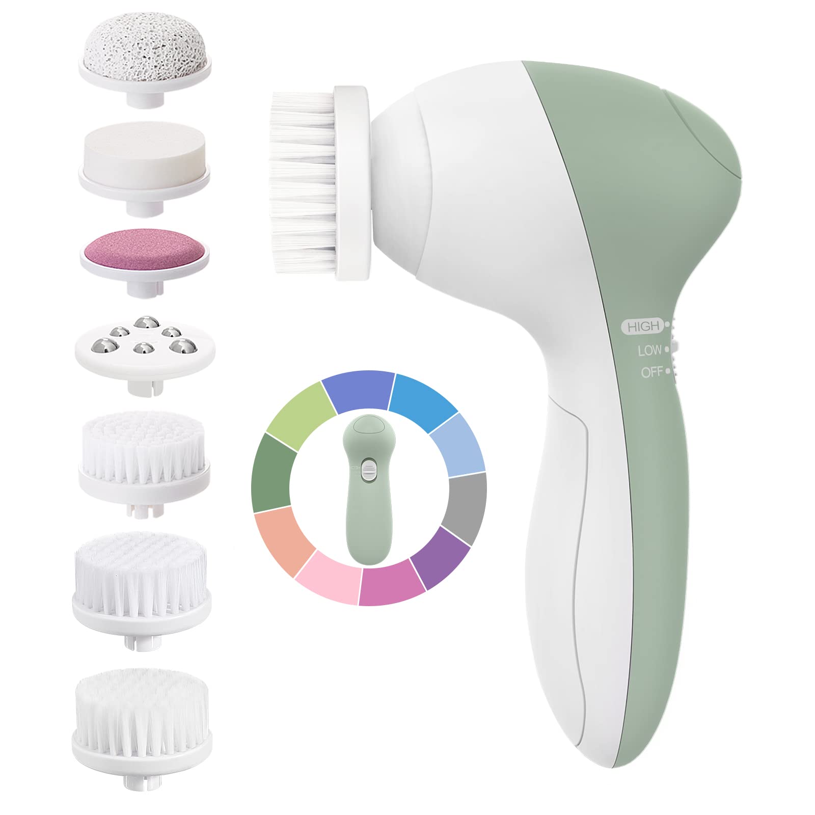 Facial Cleansing Brush Face Scrubber: Electric Exfoliating Spin ...