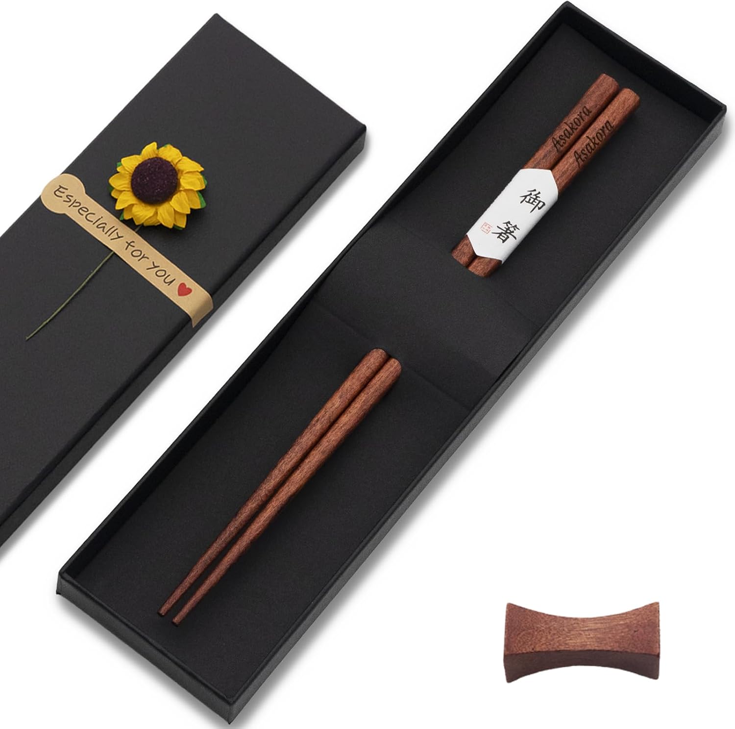 Amazon.com: Personalized Phoebe Wood Chopsticks Reusable with Rests ...
