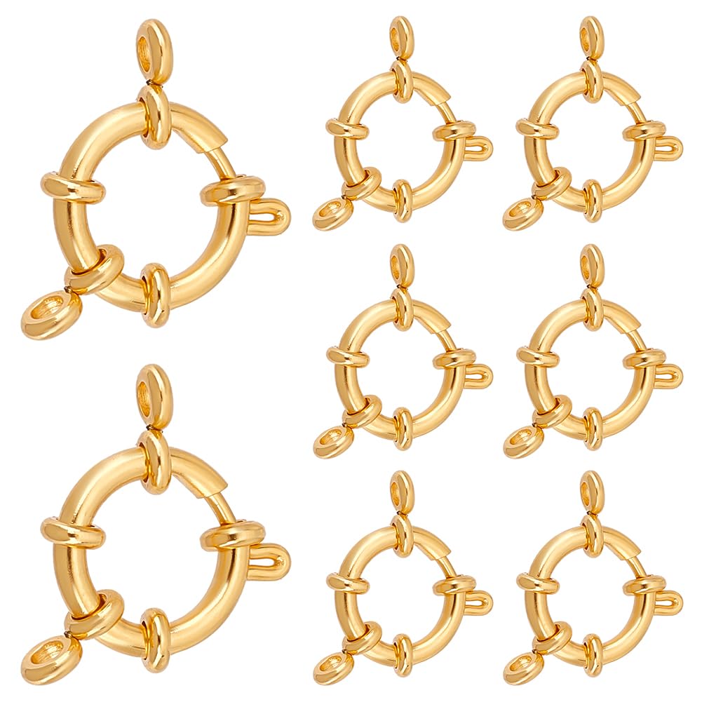 Amazon.com: UNICRAFTALE 8pcs Golden Spring Clasps Stainless Steel ...
